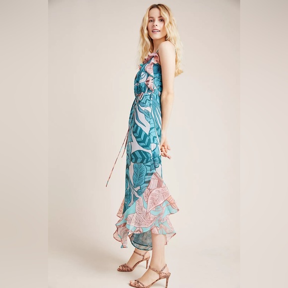 FARM Rio | Dresses | Farm Rio Ruffled Botanical Maxi Dress | Poshmark